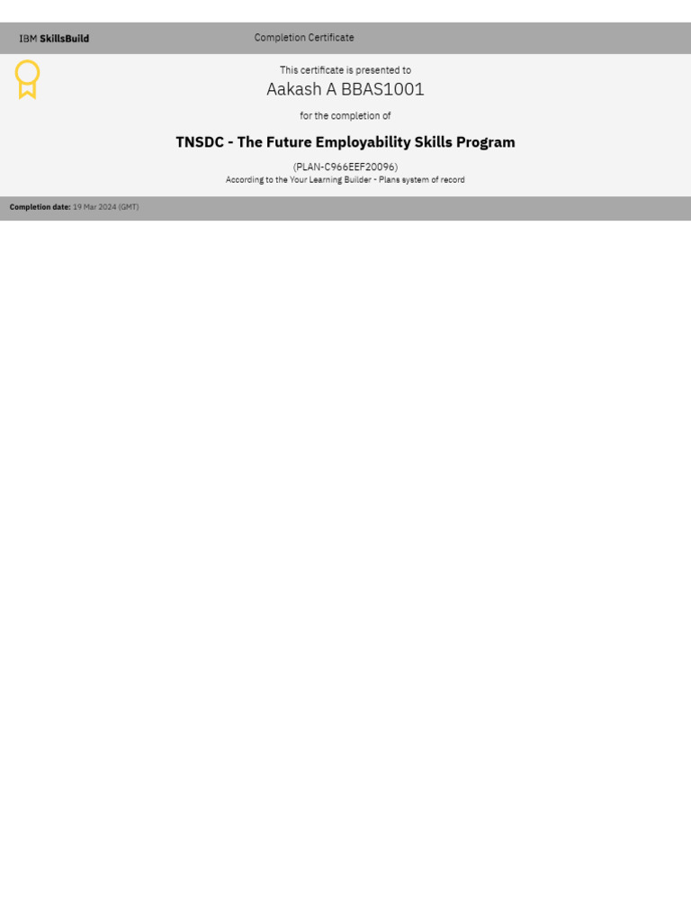 TNSDC - The Future Employability Skills Program | PDF