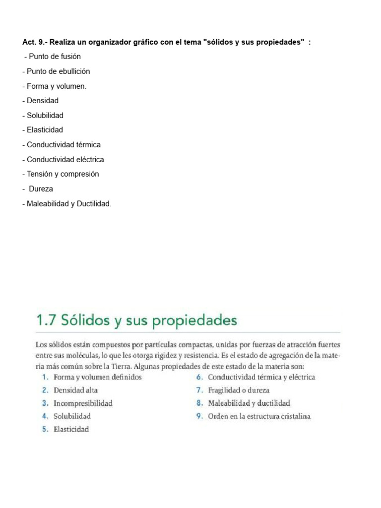 Act.9. - Solidos y Sus Propiedades | PDF
