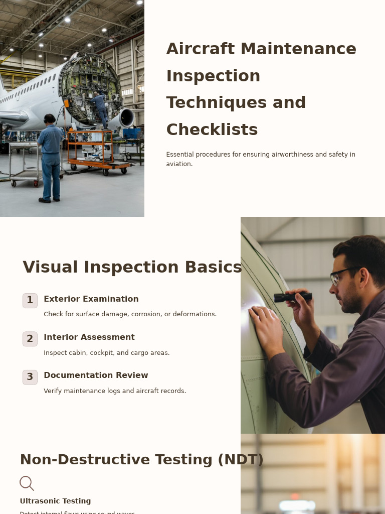 Aircraft Maintenance Inspection Techniques and Checklists | PDF | Leak ...