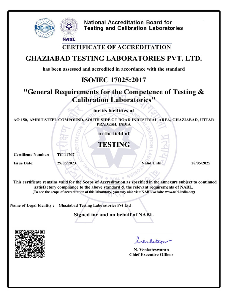 GTL Certificate TC-11707 PDF | PDF