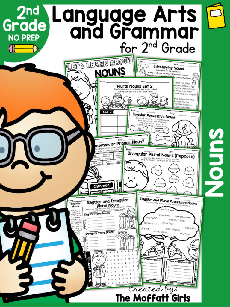 2nd Grade Nouns Language Arts Packet | PDF | Plural | Noun