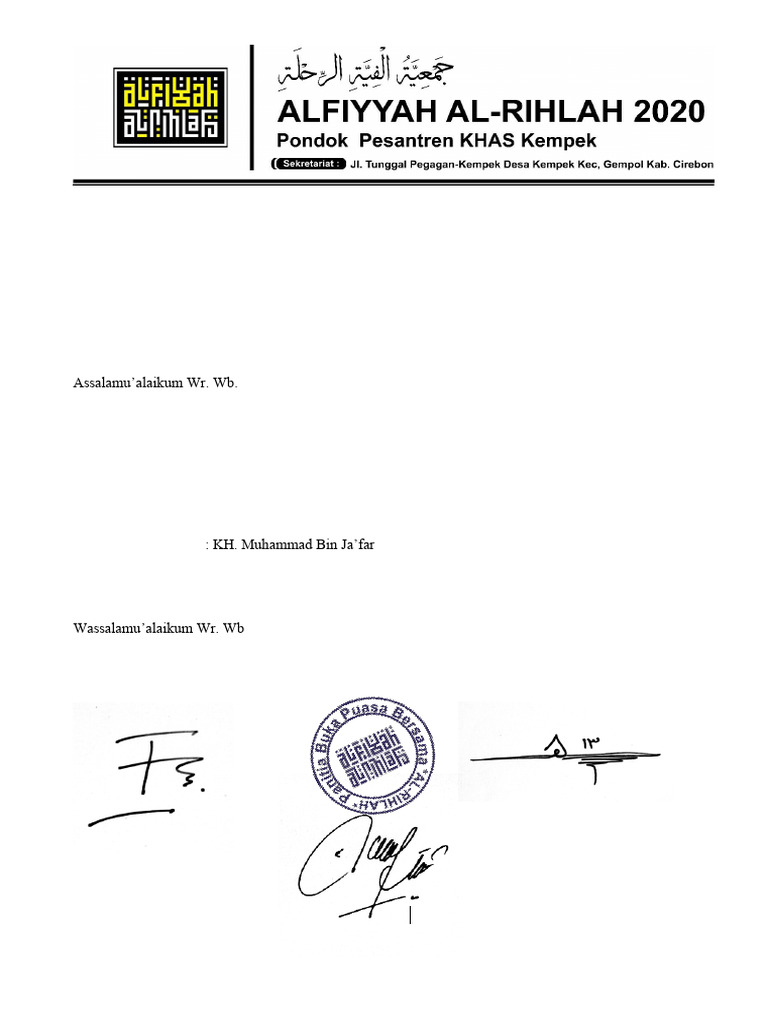 Undangan Al Rihlah | PDF