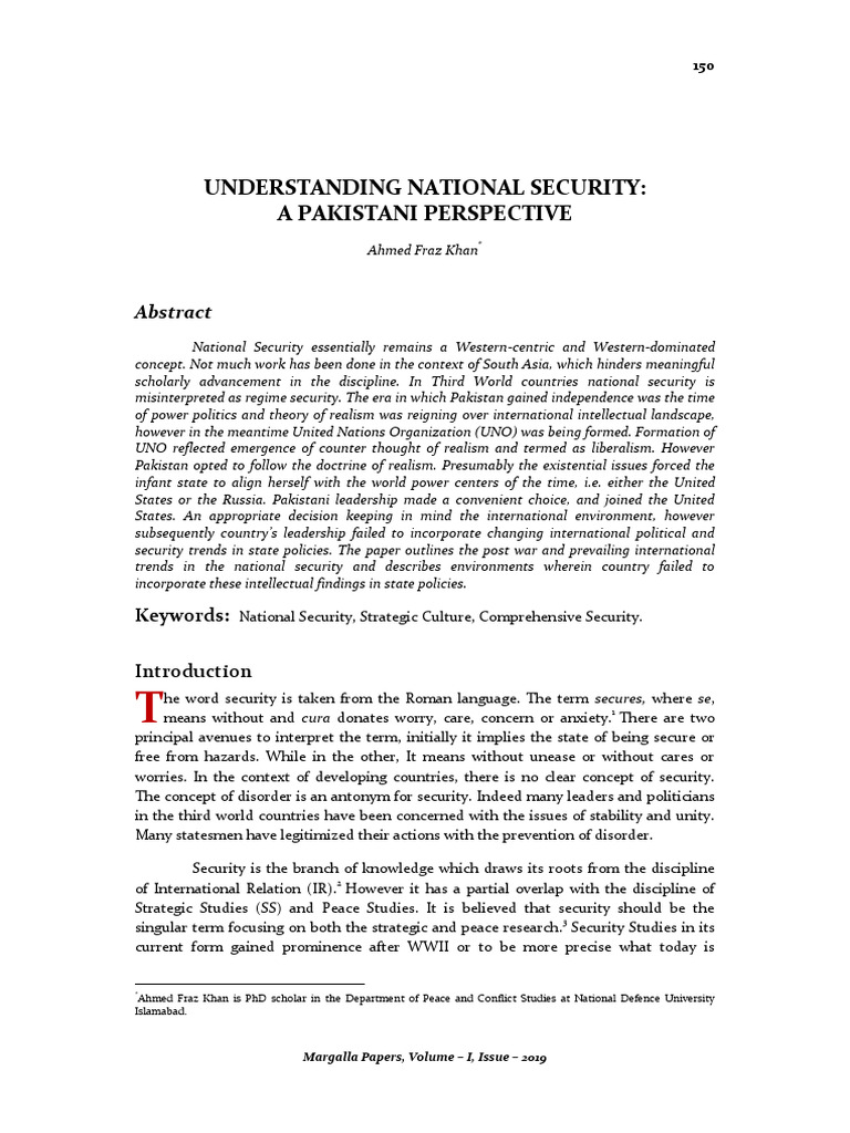 Understanding National Security | PDF | National Security | Securities