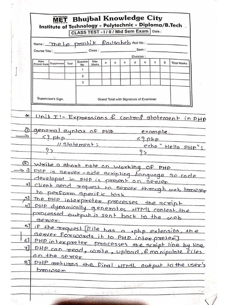 PHP QB solution | PDF