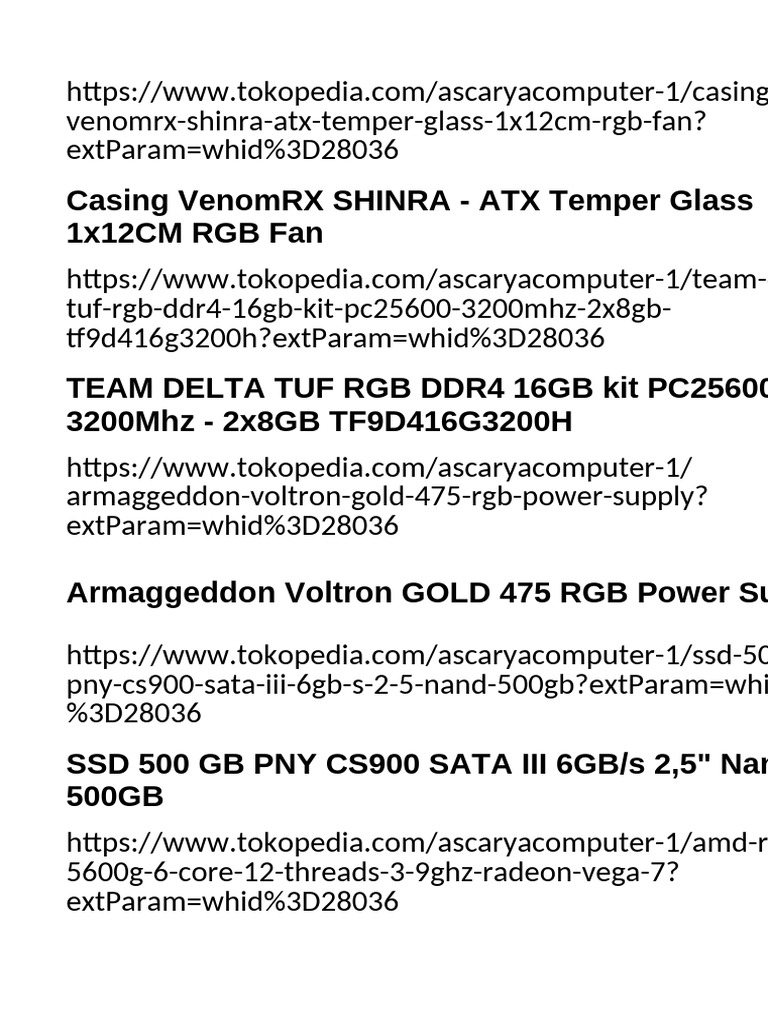 PC order | PDF | Computer Hardware | Computer Architecture