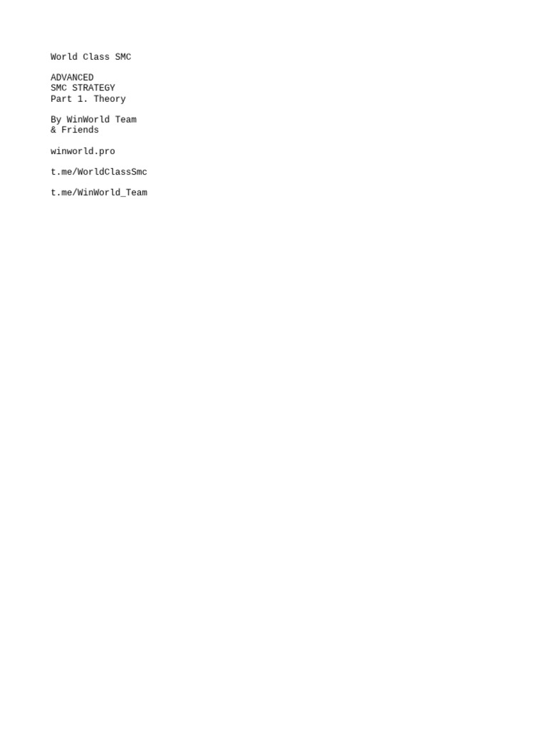 SMC PDF BOOK - PART 1 TheorY | PDF