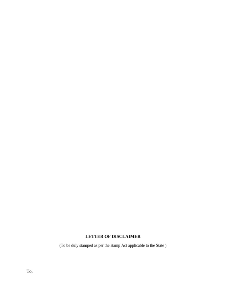 Letter of Disclaimer Bank | PDF | Banks | Private Law