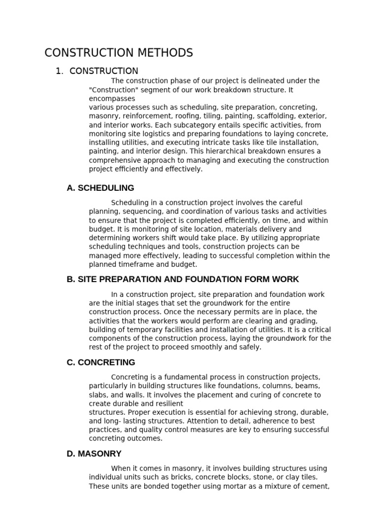 CMPM Construction-Methods | PDF | Concrete | Tile