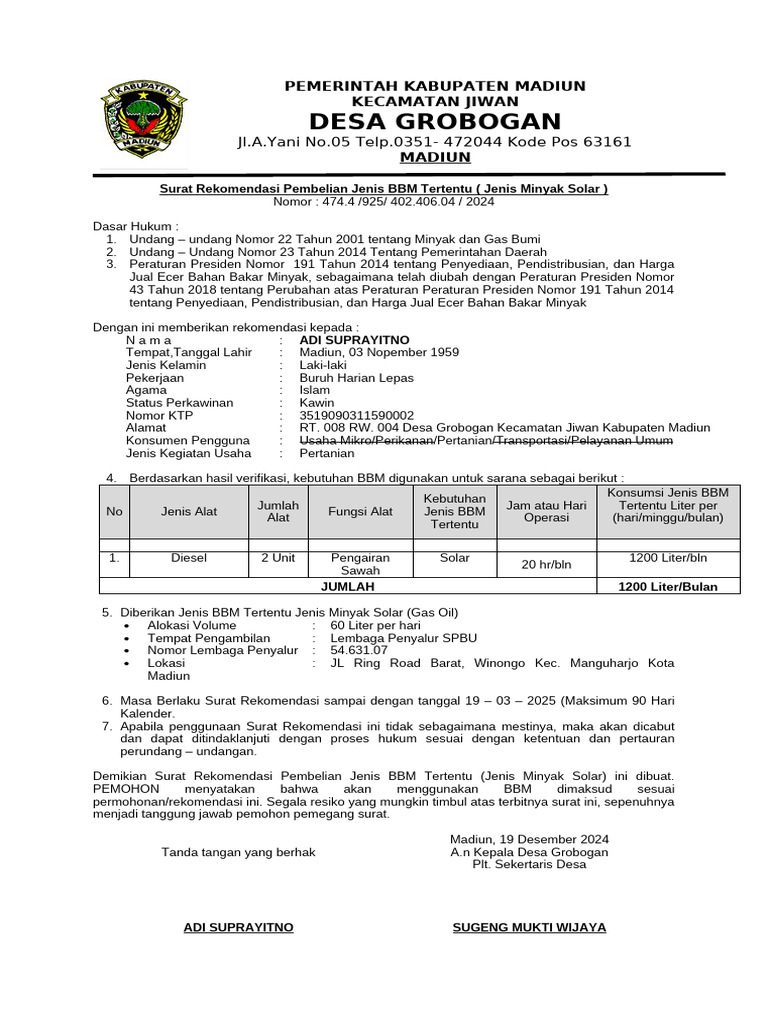 SOLAR ADI SUPRAYITNO | PDF