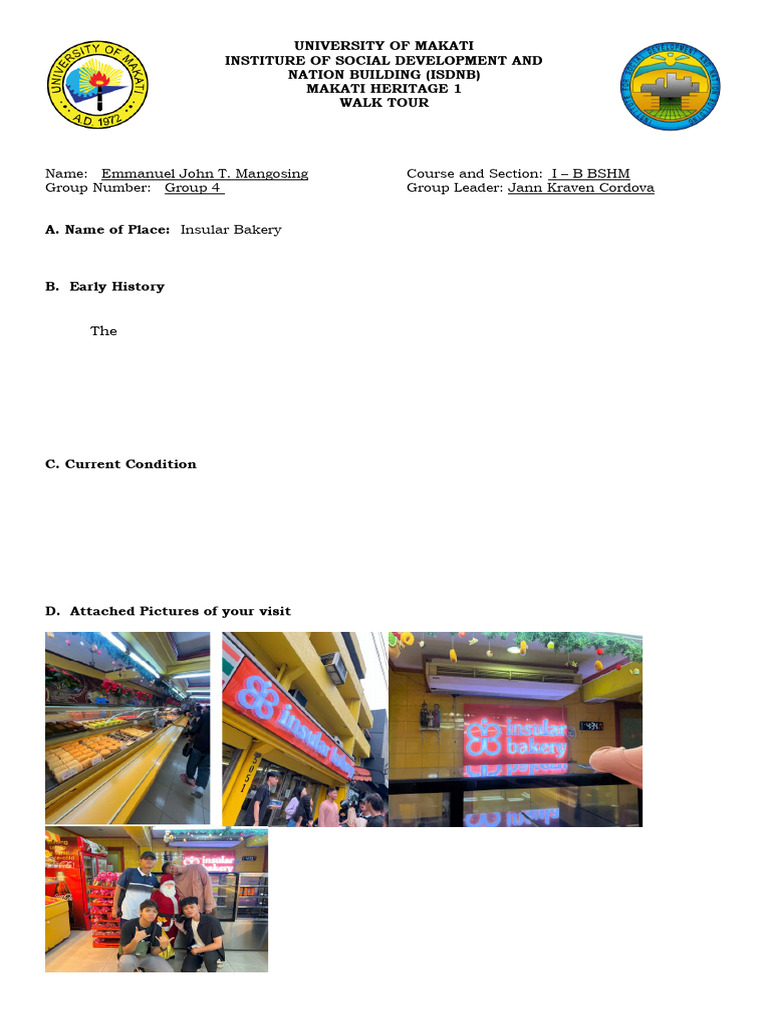 Insular Bakery | PDF