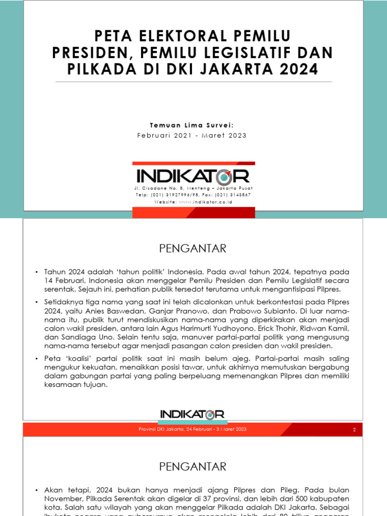 Rilis Indikator Dki Jakarta 11 Mei 2023 | PDF