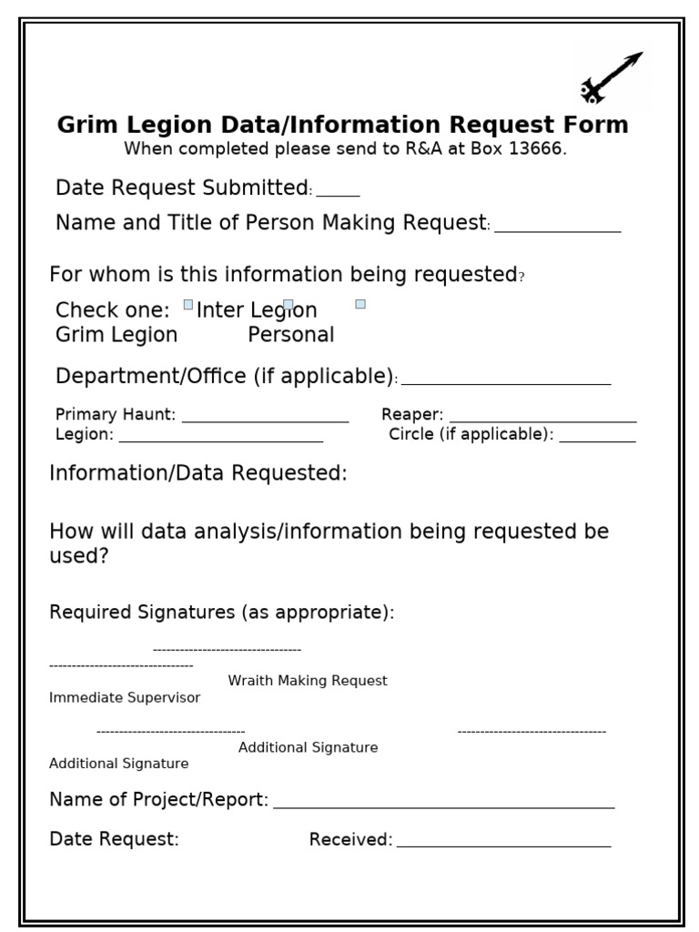 Request For Information Template 12 | PDF