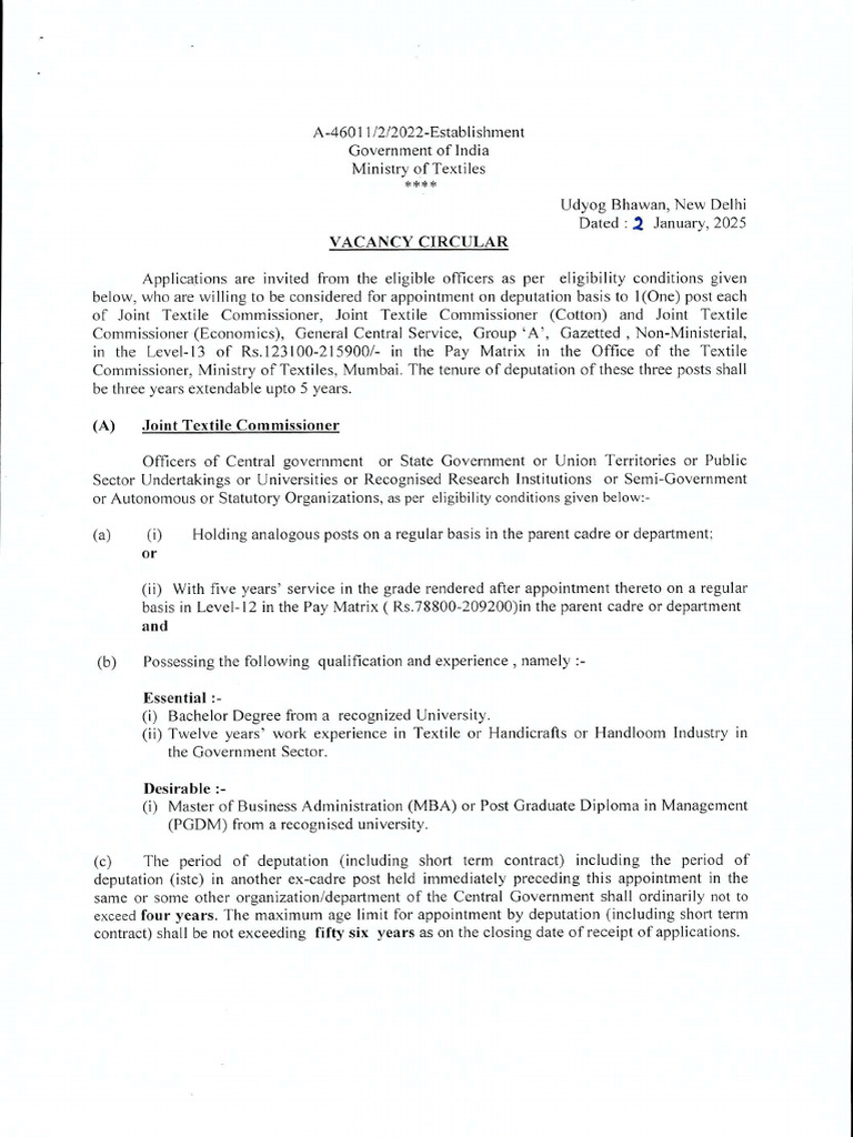 Vacancy CircularEnglish | PDF