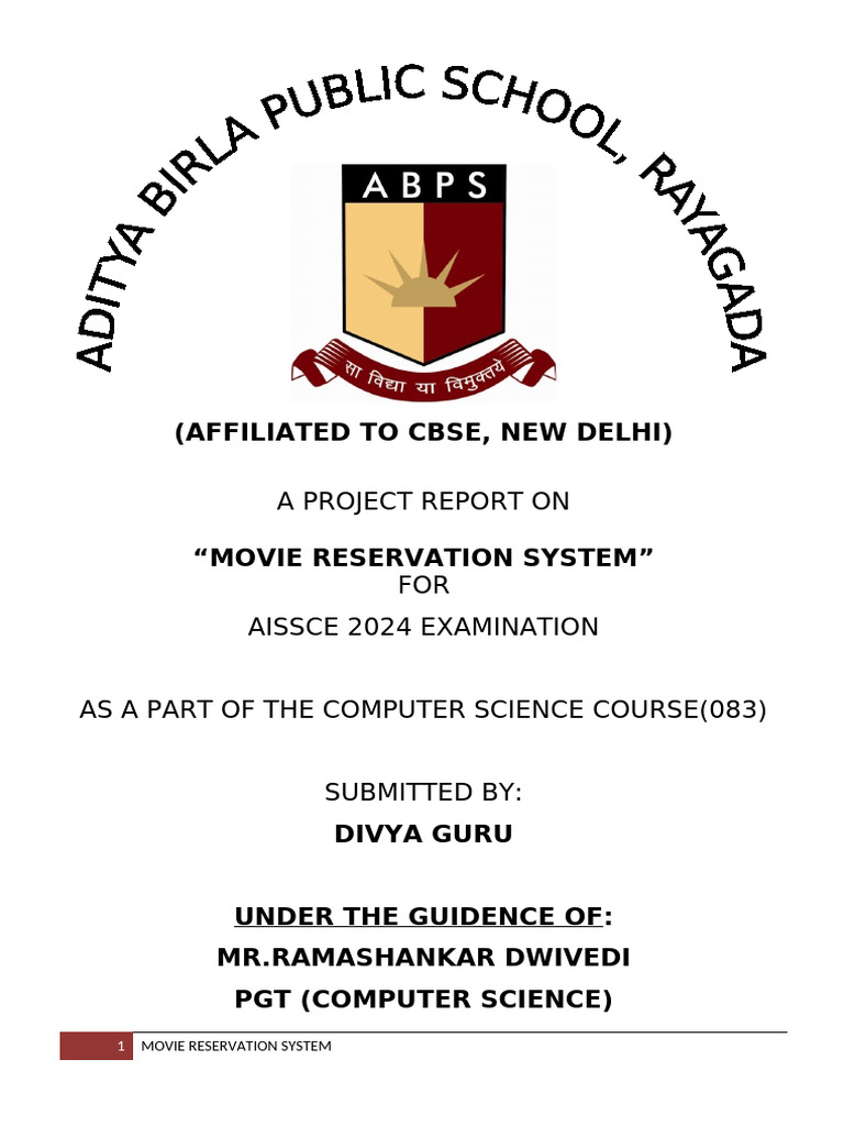 Movie Reservation System | PDF | My Sql | Computer Architecture