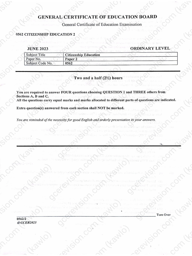 OL Citizenship 2023 p2 | PDF