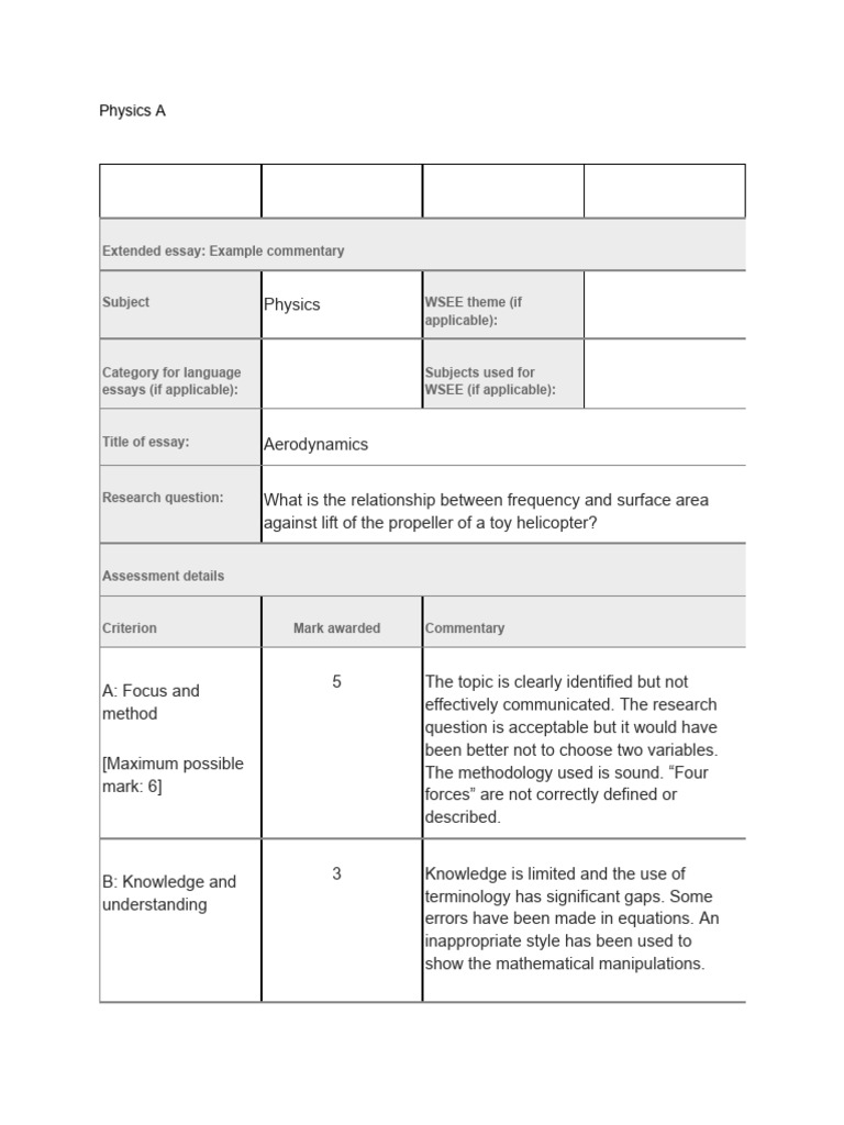 Physics A | PDF | Essays | Physics