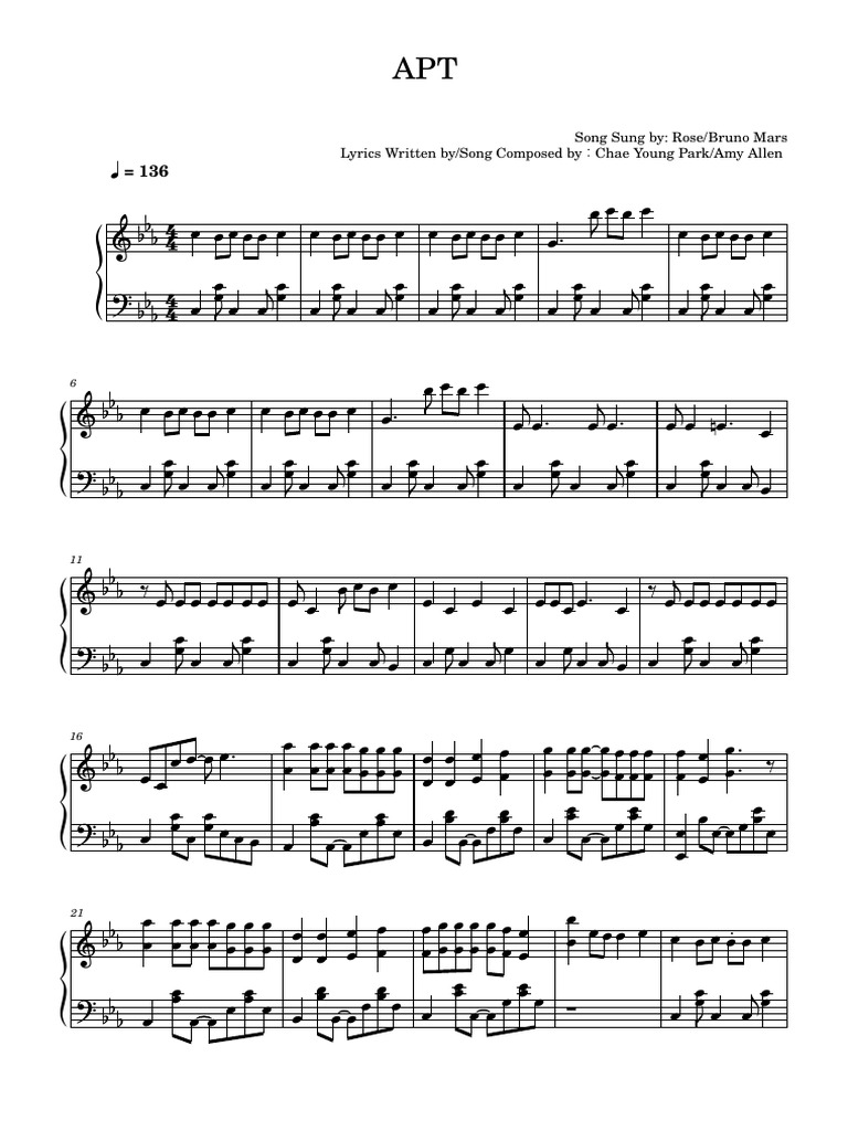 APT_-_Rose | PDF | Funk | Music