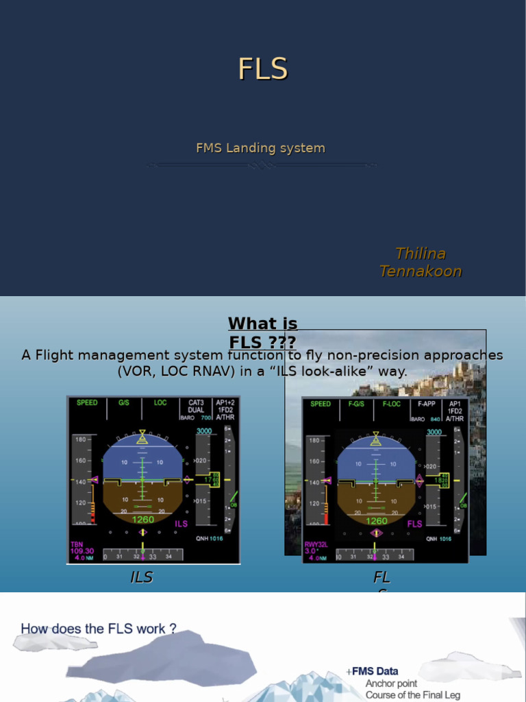 FMS Landing System | PDF | Navigation | Aircraft