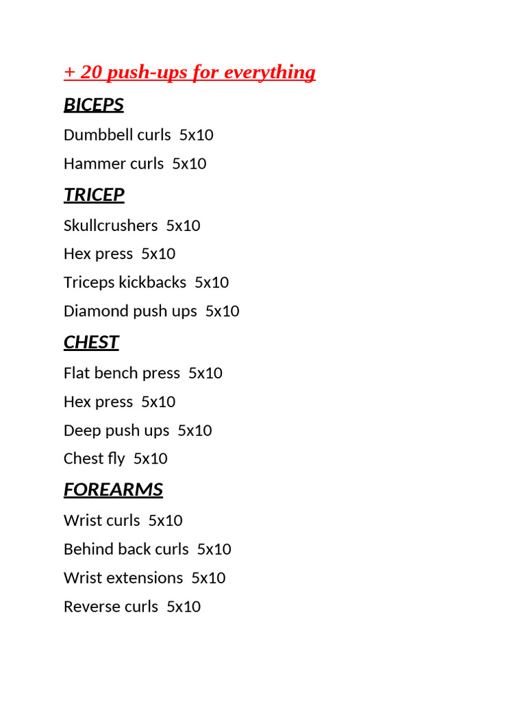 Full-Body Workout Routine Guide | PDF