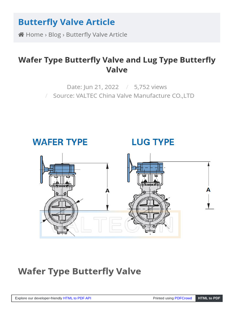 WAFER VS LUG | PDF | Valve | Mechanical Engineering
