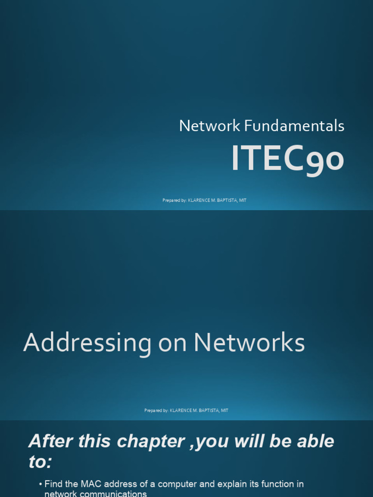 Chapter 6 - Addressing | PDF | Port (Computer Networking) | Ip Address