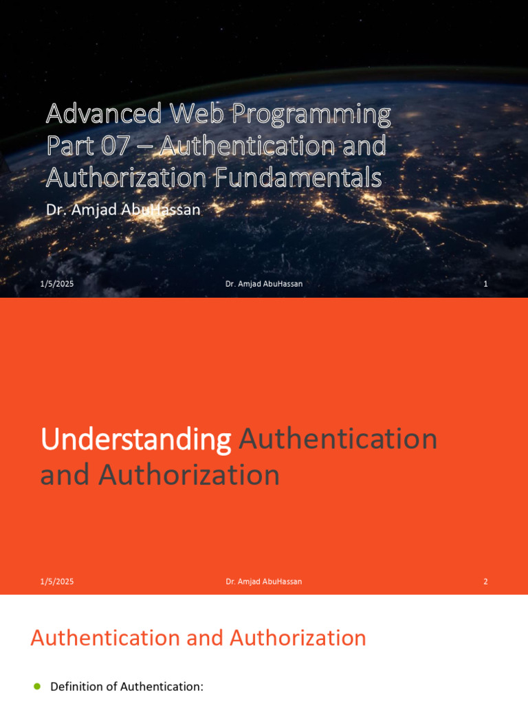 Part 07 Authentication And Authorization Fundamentals Pdf Authentication Cyberwarfare