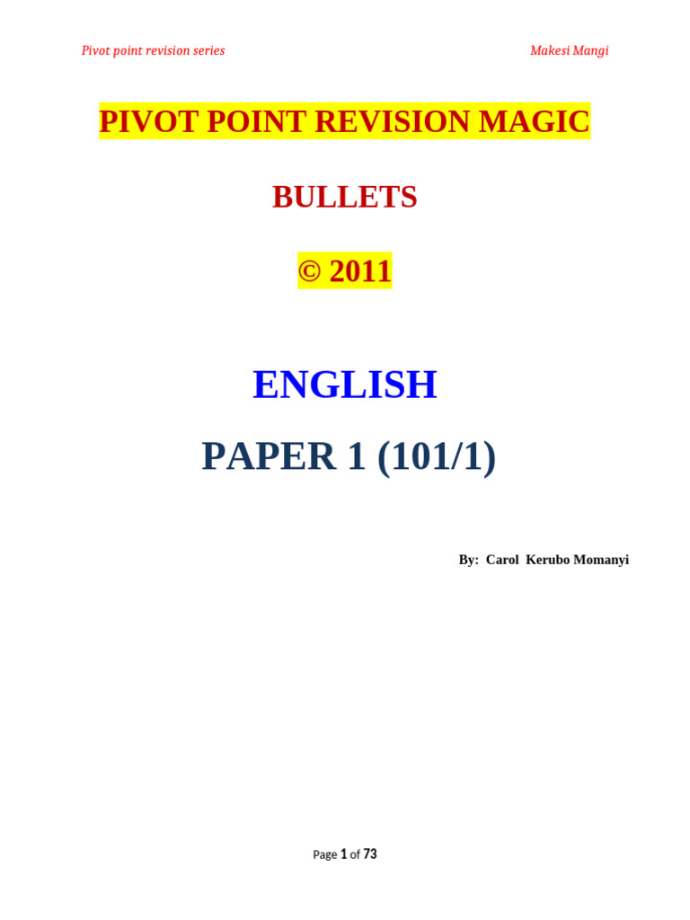 1.english Paper 1 Revision Booklet | PDF | Shylock