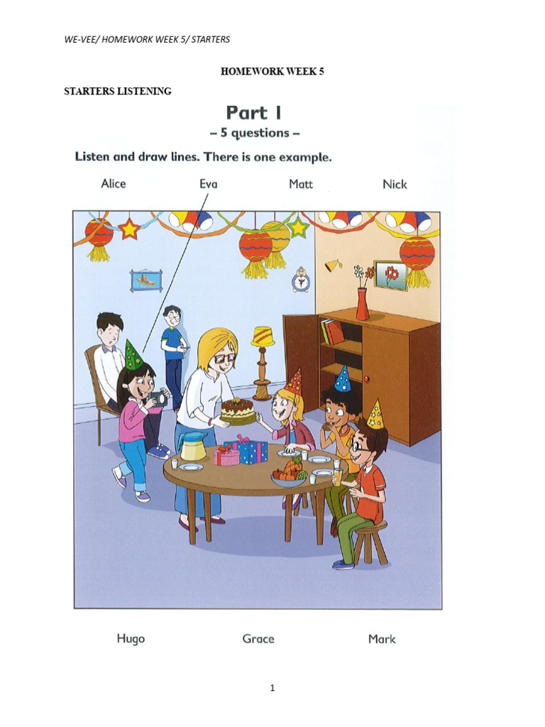 Homework Week 5 - Starters | PDF