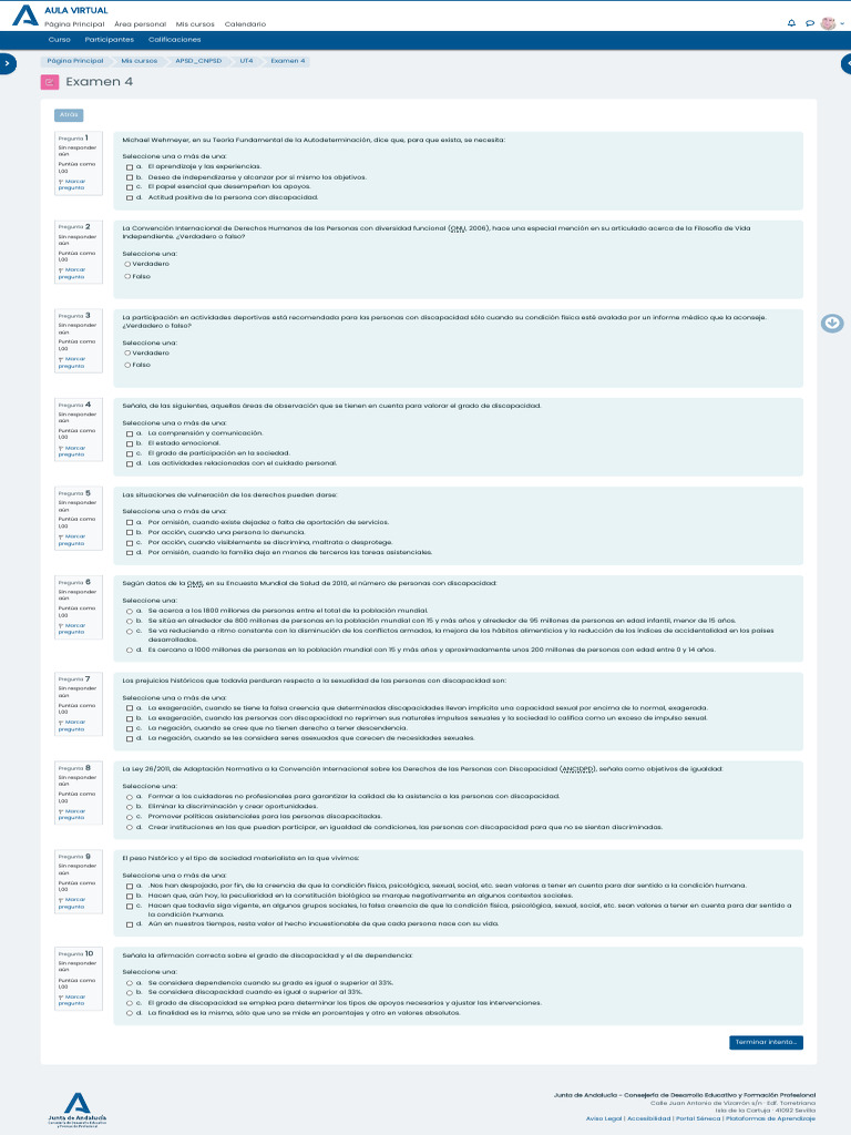 APSD - CNPSD - Examen 4 | PDF | Invalidez