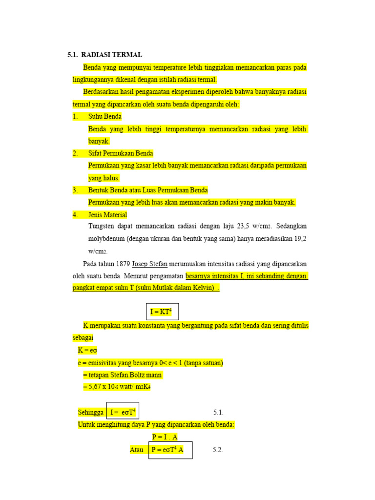 TEORI RADIASI BENDA HITAM | PDF