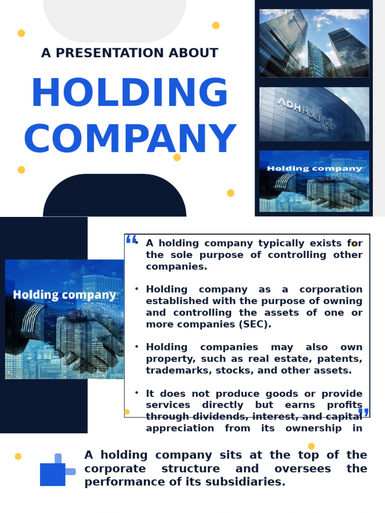 Understanding Holding Companies | PDF | Equity (Finance) | Holding Company
