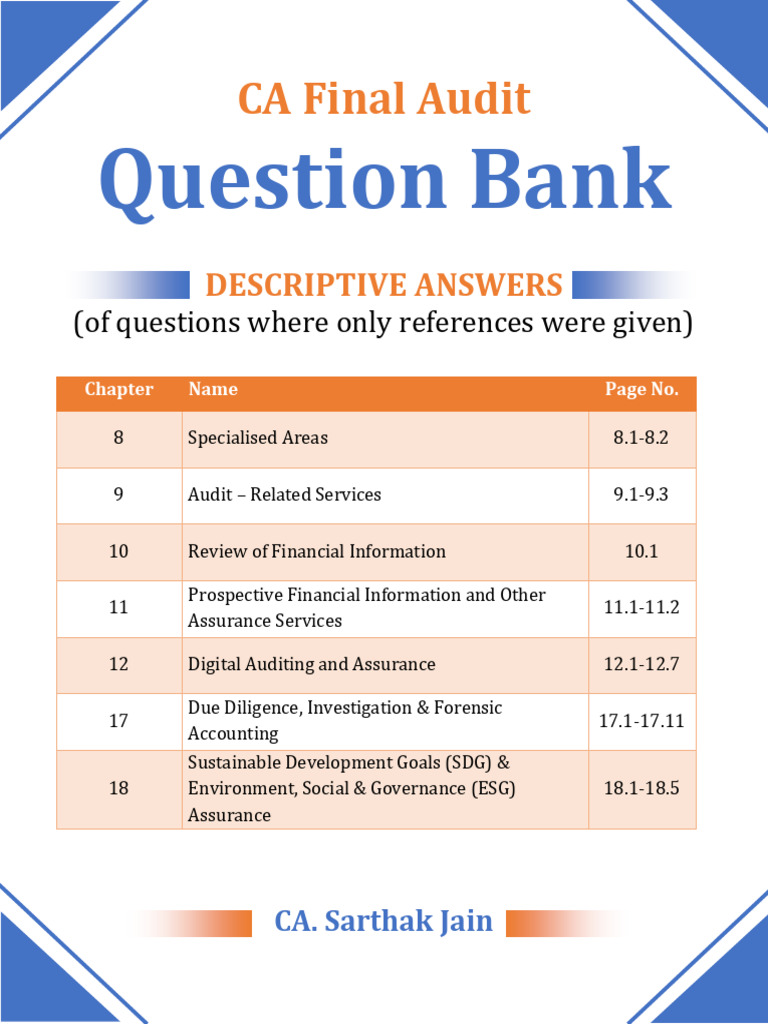 Audit QB Descriptive Ans CH LLL | PDF | Audit | Computer Security