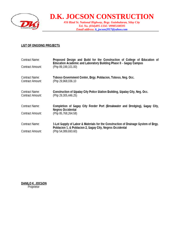 Ongoing & Completed | PDF