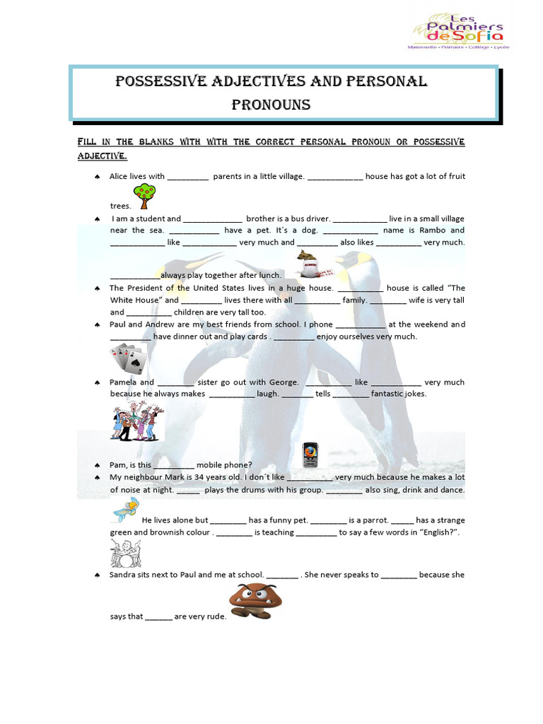 Possessive-Adjectives-And Pronouns | PDF