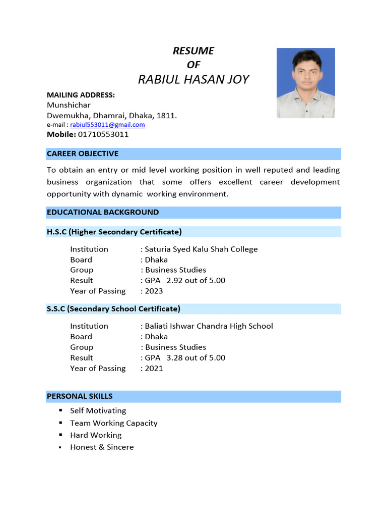 Rabiul Hasan Joy | PDF