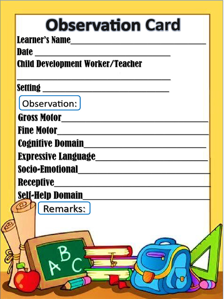 Observation Card | PDF