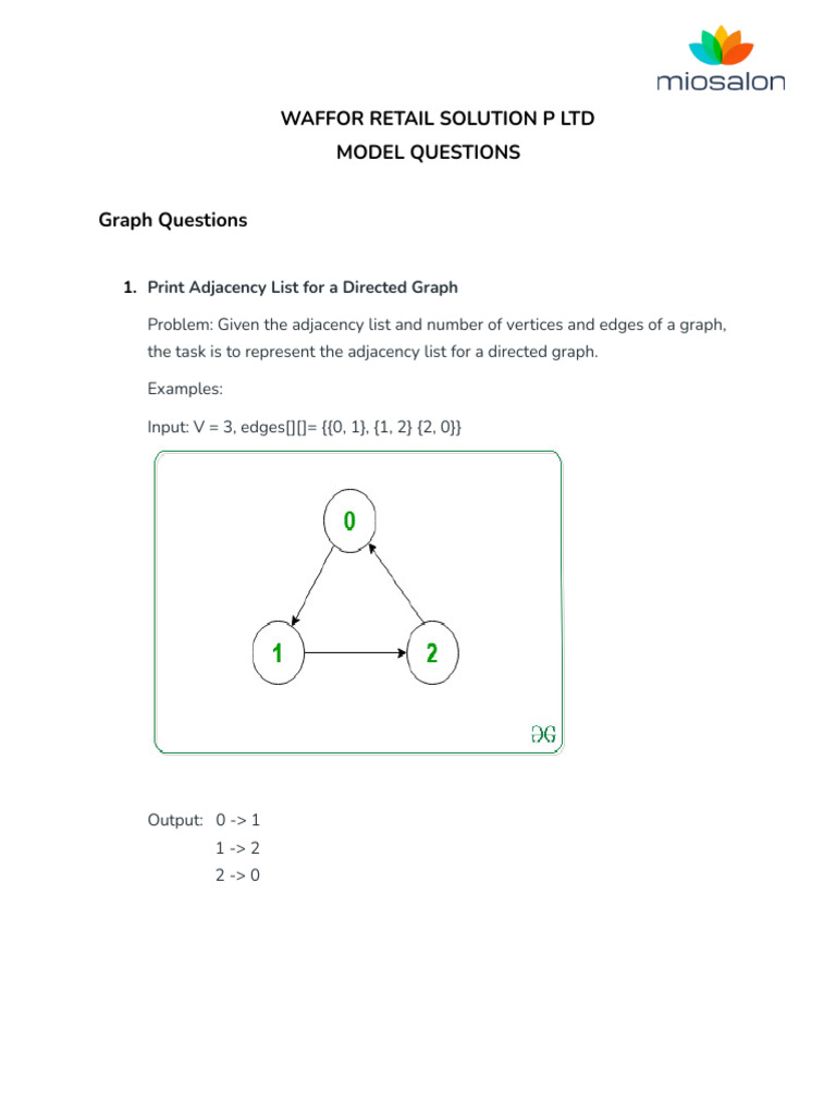 Model Questions (3) | PDF | Vertex (Graph Theory) | Theoretical Computer Science