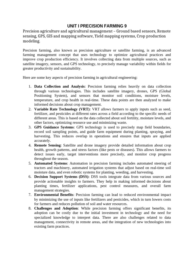 Ai3021 It in Agricultural System | PDF | Agriculture | Sustainable ...