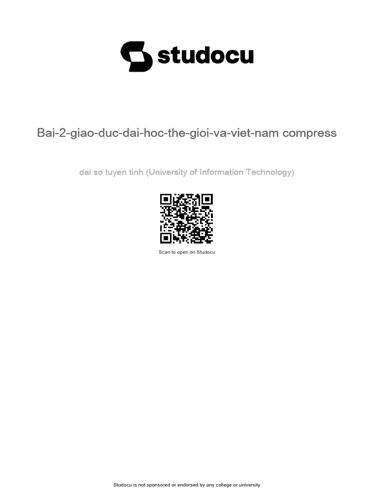 Giao Duc Dai Hoc The Gioi Va Viet Nam Compress | PDF