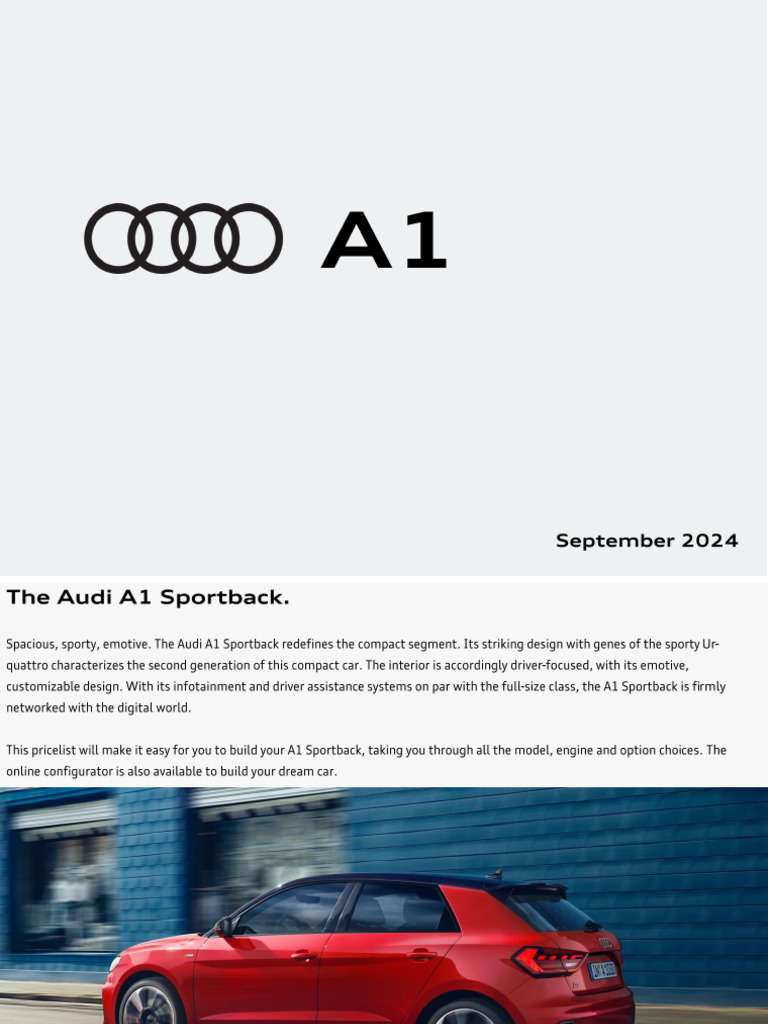 Audi A1 Sep 2024 | PDF