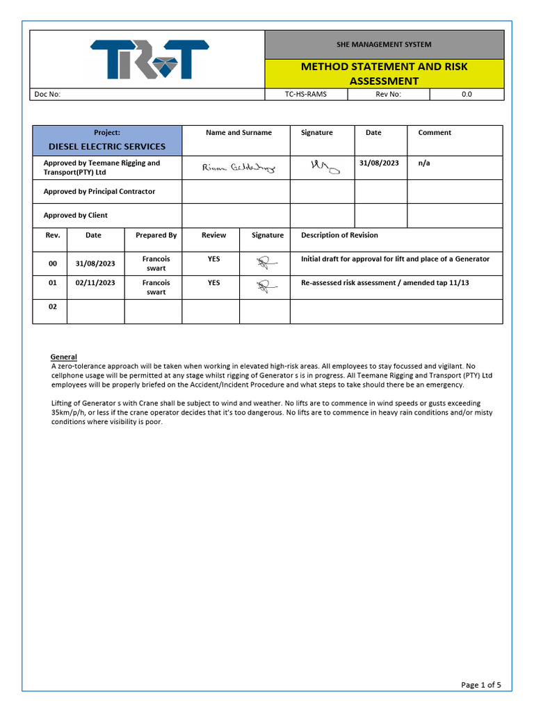 SHE Management System: Risk Assessment | PDF | Risk | Personal ...
