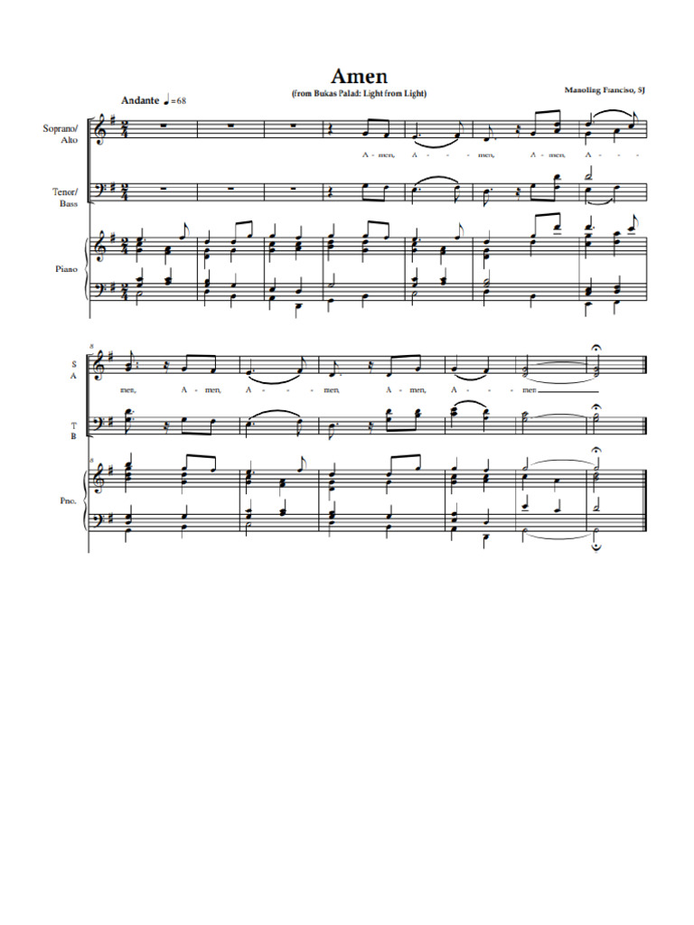 Amen (Light Frm Light) | PDF