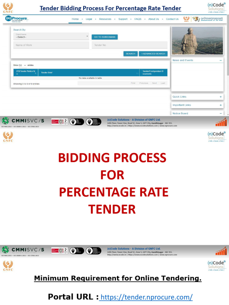 Percentage Rate Tender Bidding Guide | PDF | Computing | Software