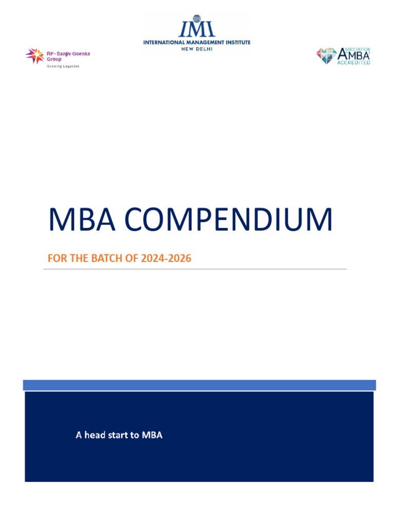 MBA Compendium 2024-26 | PDF | Monetary Policy | Derivative (Finance)
