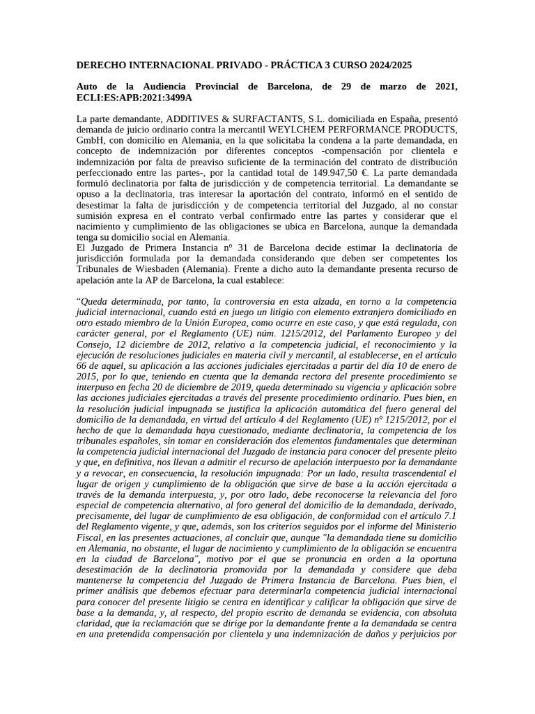 Práctica 3 Corregida | PDF | Demanda judicial | Estado (política)