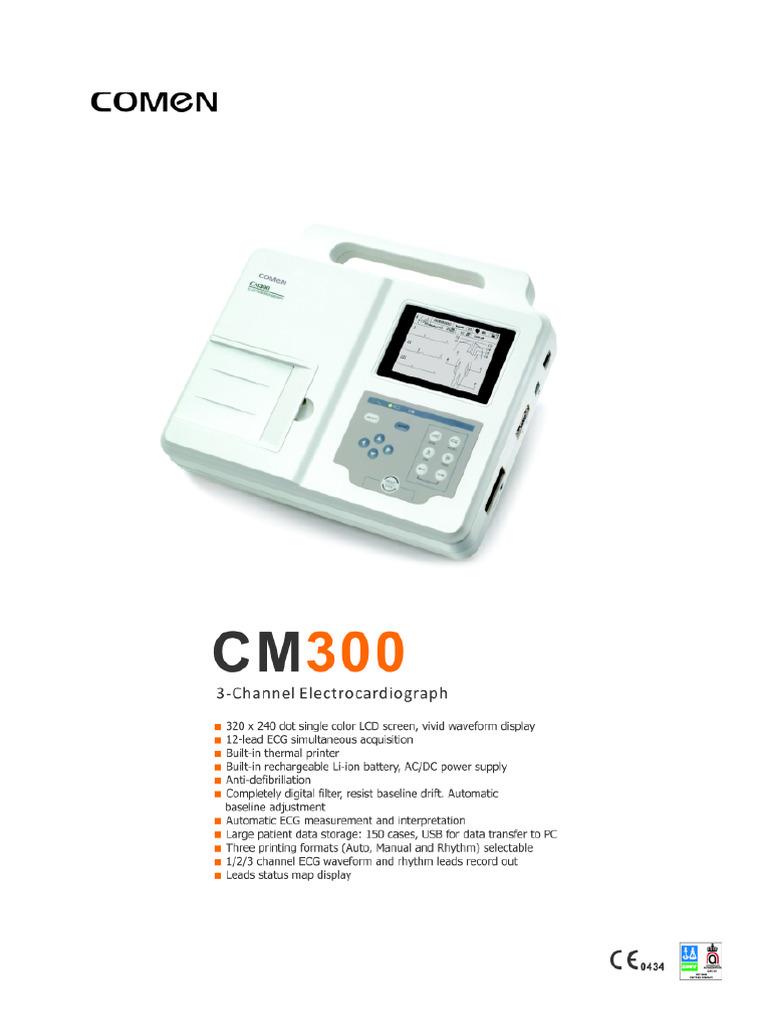 Comen CM300 ECG Brochure | PDF