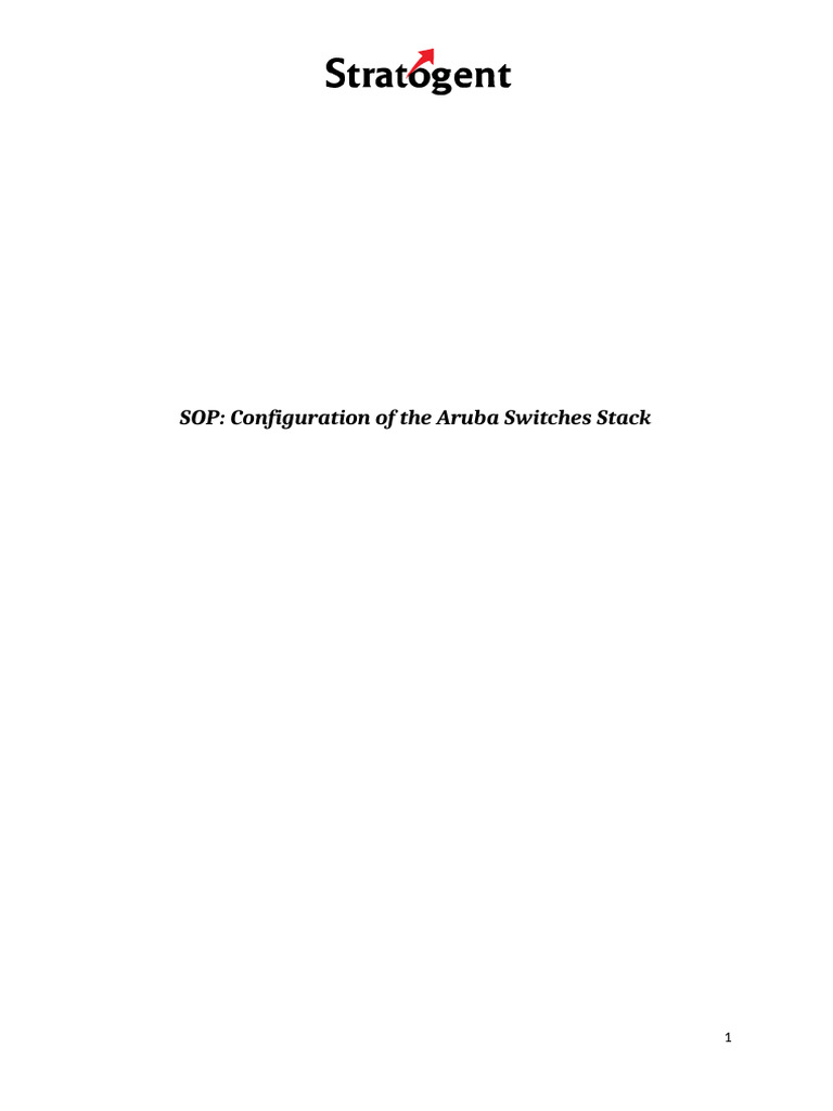SOP - Configuration of The Aruba Switch Stack | PDF | Computer Science ...