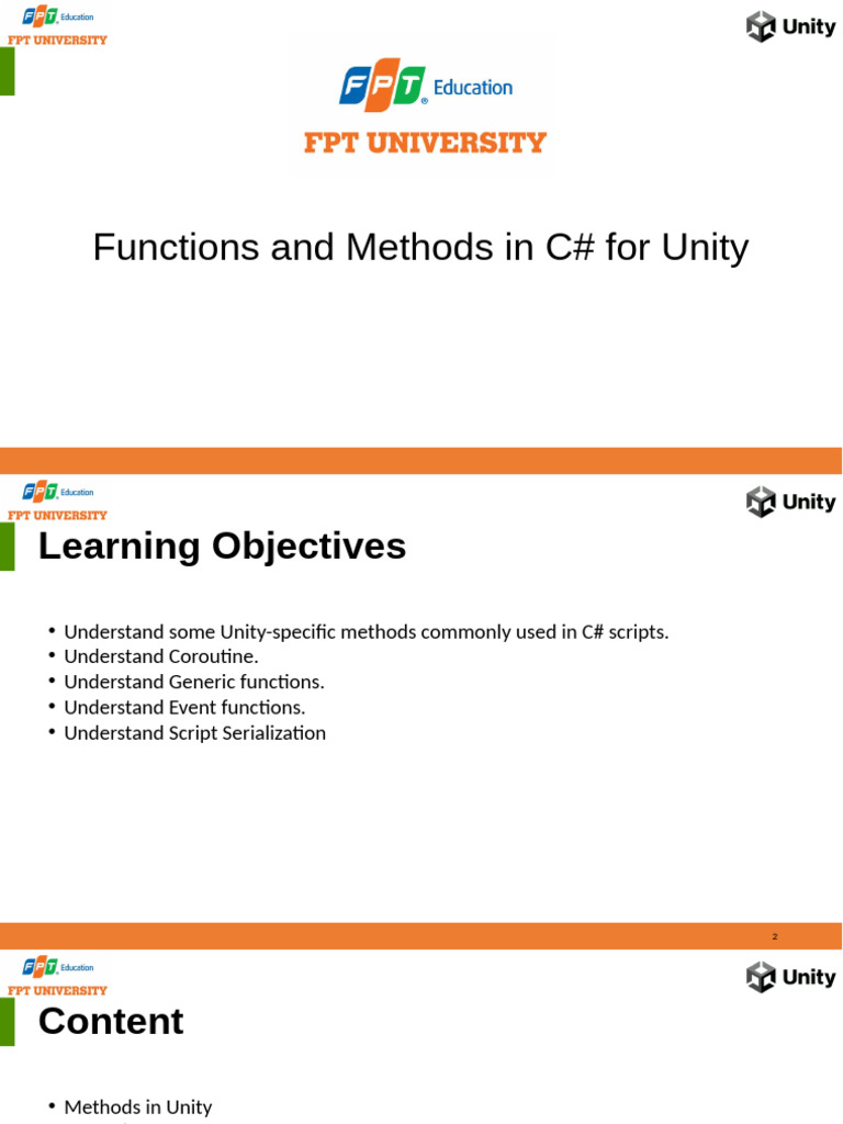 2.4 Functions and Methods in C# For Unity | PDF | Class (Computer Programming) | Thread (Computing)