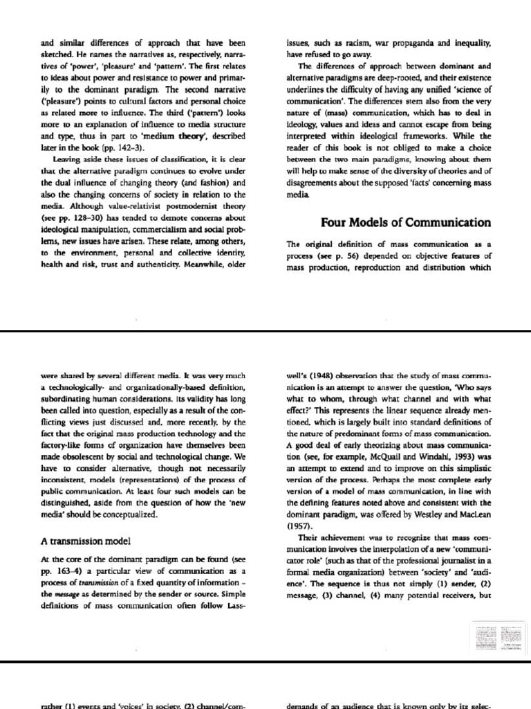 4 Models of Communication | PDF