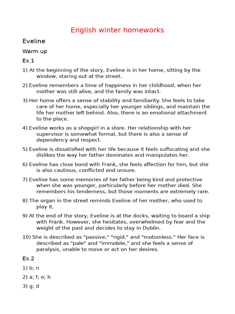 English Winter Homeworks | PDF | Interpersonal Relationships | Psychology